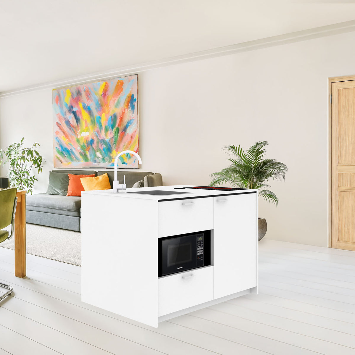 Olive | 1.2m Compact Island Unit | Kitchenette NZ – Kitchenette By Plumbob